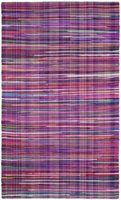 Rag Area Rug Rar240 Hand Woven Area Rug - Purple/multi - 5'x8 ...