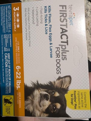 Tevra Pet Firstact Plus Flea And Tick Treatment For Small Dogs - 6 To ...