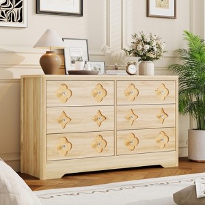 Dresser for Bedroom with 6 Drawers, 47.2'' Wide Chest of Large ...