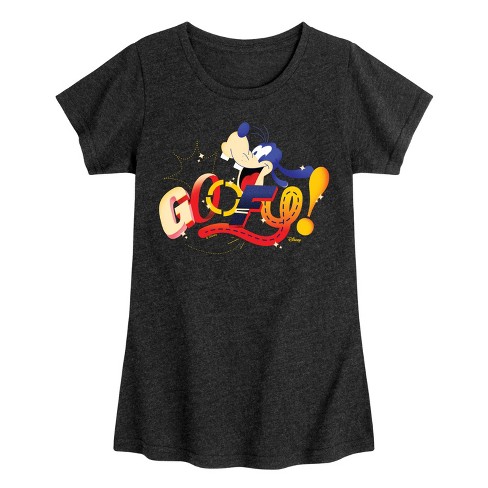 Disney Goofy Geometric Fitted Short Sleeve Graphic T-shirt - Heather ...