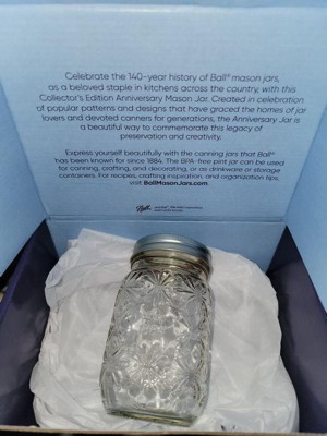 Ball 4pk 16oz Pint 140th Anniversary Regular Mouth Mason Jar : Target