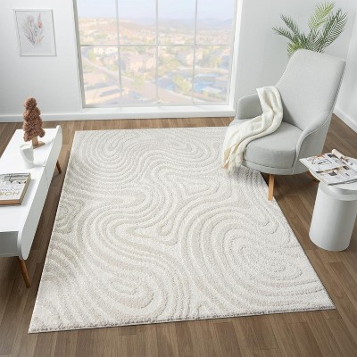 Luxe Weavers Modern Geometric Cream 8x10 Area Rug : Target