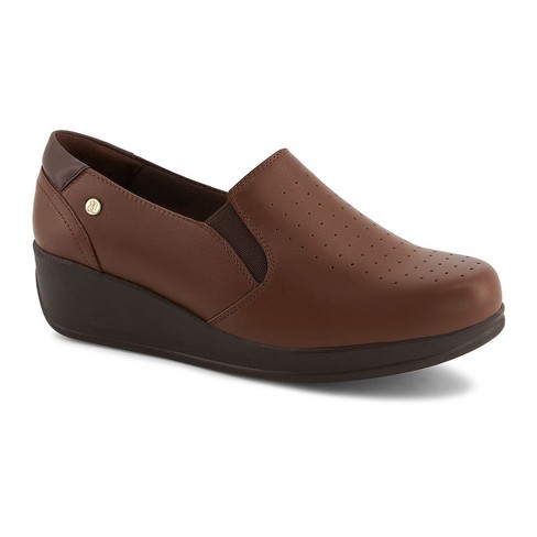 Andrea Exclusive Comfort Leather Moccasins 83409, Brown, 8 : Target