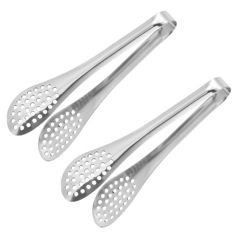 Unique Bargains Tea Party Stainless Steel Dessert Tongs 2 Pcs 7 Inch ...