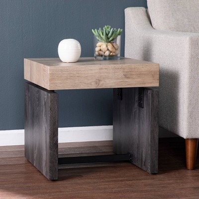 24/7 Shop At Home Briggin Industrial End Table Black : Target