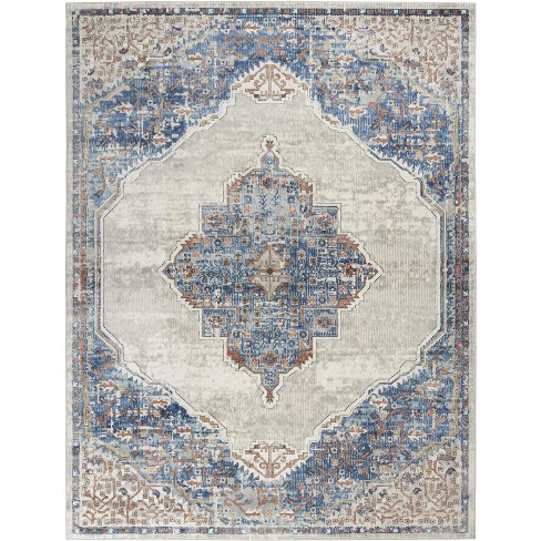 Nourison Concerto 8'10" X 11'10" Blue/grey Traditional Indoor Rug : Target