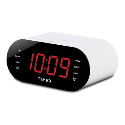 Timex Alarm Clock With Fm Radio And Usb Charging - Black (t232b) : Target