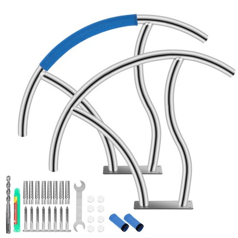 2-pack 30"x30" Pool Handrail For Swimming Pools, 304 Stainless Steel ...