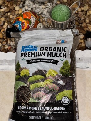 Back To The Roots 20lbs Organic Premium Mulch Natural Hardwood Brown ...