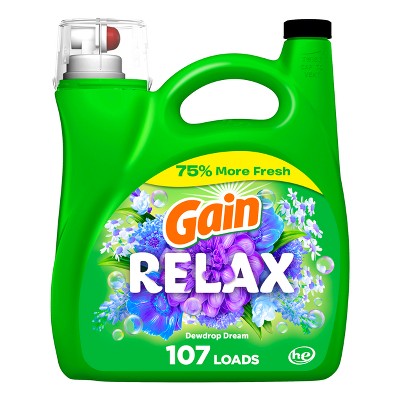 Gain Dewdrop Dream Relax He Compatible Liquid Laundry Detergent Soap ...
