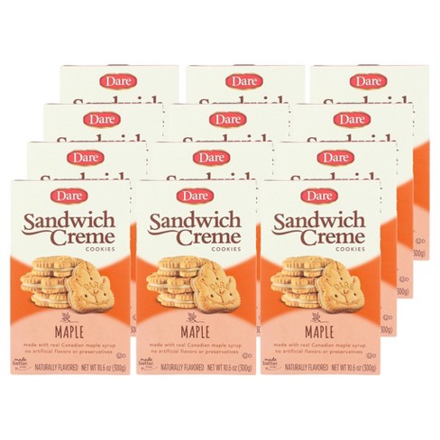 Dare Foods Maple Sandwich Crème Cookies - Case Of 12/10.6 Oz : Target