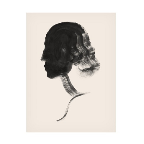 Trademark Fine Art - Grace Popp Brushstroke Cameo Ii Canvas Art - 18 X ...