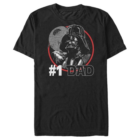 Men's Star Wars: A New Hope Darth Vader And Death Star #1 Dad T-shirt ...