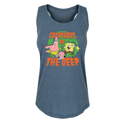 Women's Spongebob Squarepants Creatures Of The Deep Graphic Racerback ...