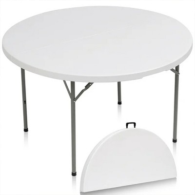 Square Fold In Half Card Table White - Lifetime : Target