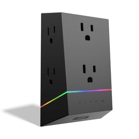 Titan 6-outlet Surge Tap 560j Multi Color Led : Target