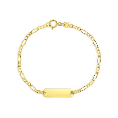 Girls' Id Figaro Bracelet 14k Gold - In Season Jewelry : Target