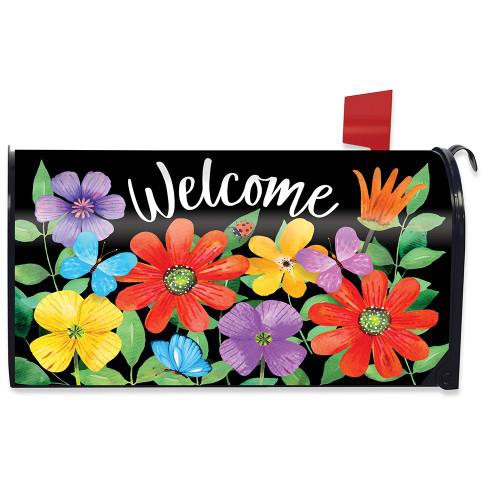 Whimsy Flowers Spring Magnetic Mailbox Cover Standard Briarwood Lane ...