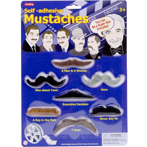 Schylling Self-adhesive Mustaches, 7 Chic Styles, Ages 3 And Up : Target