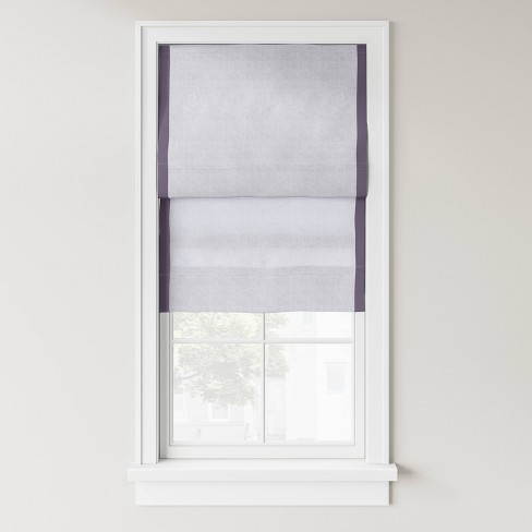 1pc Light Filtering Cordless Linen Blend Roman Window Shade Gray ...