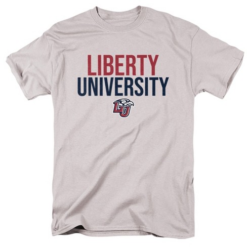 Liberty University Official Stacked Adult T-shirt, Silver, Large : Target