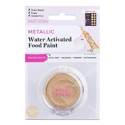 Sweet Sticks Edible Art Metallic Food Paint, 15ml, Coral : Target