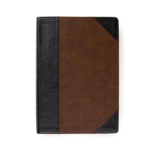 Kjv Super Giant Print Reference Bible, Black/brown Leathertouch - Large ...
