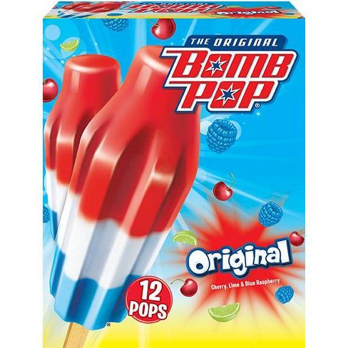 Bomb Pop Original (cherry, Lime, Blue Raspberry) Frozen Bars - 21 Fl Oz ...