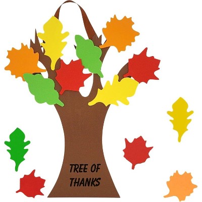4E’s Novelty Thankful Tree Craft Kit 4-Pack – 11” Foam Self-Adhesive ...