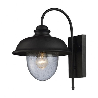 Elk Home Croftwell 1 - Light Wall Light In Textured Matte Black : Target