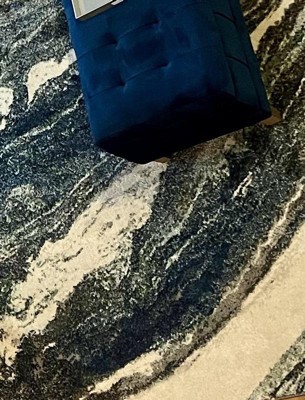 Luxe Weavers Modern Abstract Marble Area Rug, Blue 9x12 : Target