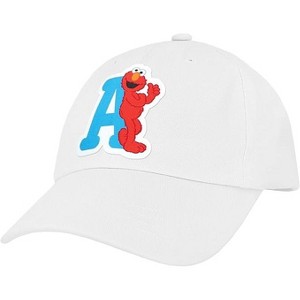 Sesame Street Elmo Kids Toddler Cap with Initial (A) White, Toddler ...
