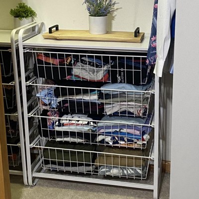 4 Drawer Metal Storage Organizer White - Brightroom™ : Target