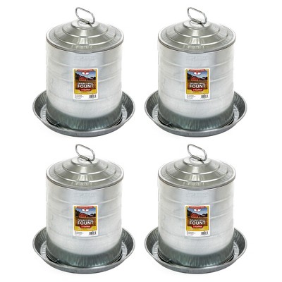 Miller Manufacturing 5 Gal Double Wall Metal Poultry Automatic Waterer ...