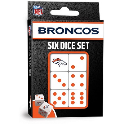 Masterpieces Officially Licensed Nfl Denver Broncos - 6 Piece D6 Gaming ...