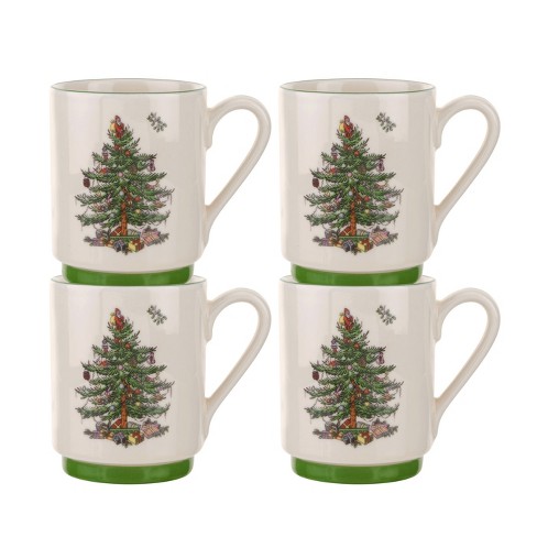 Spode Christmas Tree Stacking Mugs, Set Of 4 : Target