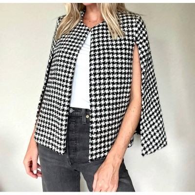 Women's Miranda Houndstooth Cape Blazer - Six/fifty M : Target