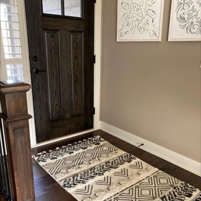 Nuloom Zuri Shaggy Banded Global Area Rug, 6' 7" X 9', Rust : Target