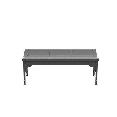 Westintrends Backless All-weather Outdoor Bench For Patio Garden, Gray ...