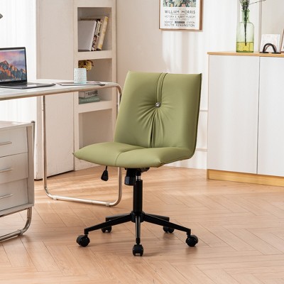 Younike Modern Avocado Green Leather Office Chair Adjustable Swivel ...