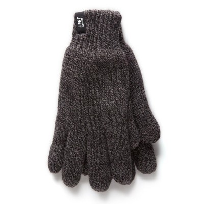 Men's Flat Knit Gloves | Size Medium/Large - Charcoal : Target