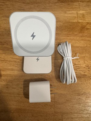 Just Wireless 3-in-1 Magnetic Collapsible Wireless Charger - White : Target