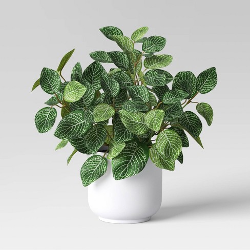 Mosaic Artificial Leaf In White Pot - Room Essentials™ : Target