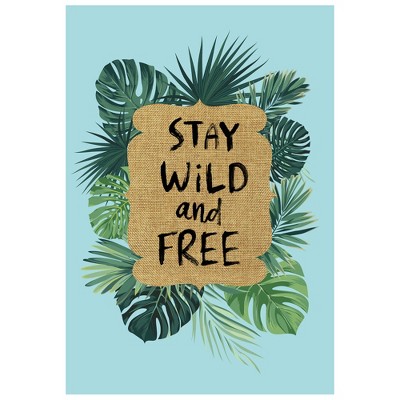 Northlight Stay Wild And Free Tropical Outdoor Garden Flag 12.5" X 18 ...