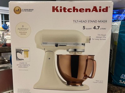 Kitchenaid 5qt 10-speed Stand Mixer With Copper Bowl Fresh Linen ...