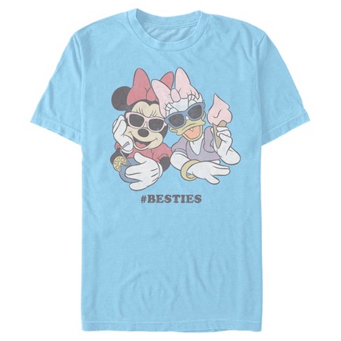 Men's Mickey & Friends Besties T-shirt - Light Blue - Large : Target