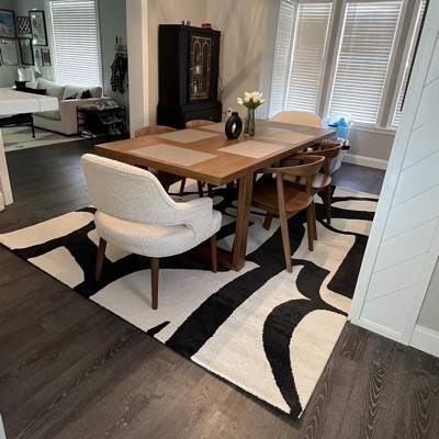 Abstract Inkblot Rug Black/white - Threshold™ : Target