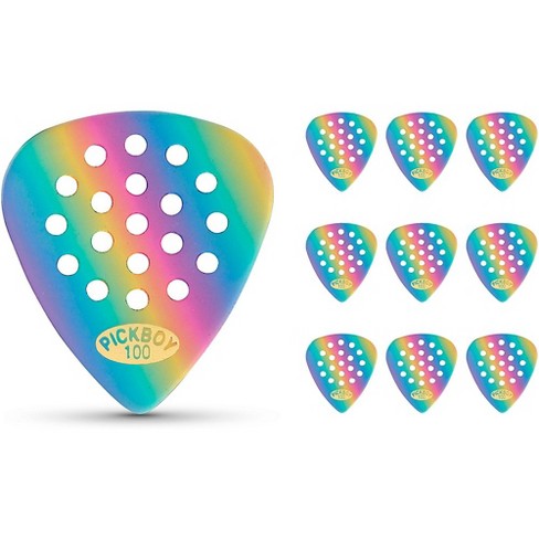 Pick Boy Pos-a-grip Rainbow Cellulose Guitar Picks 1.00 Mm 10 Pack : Target