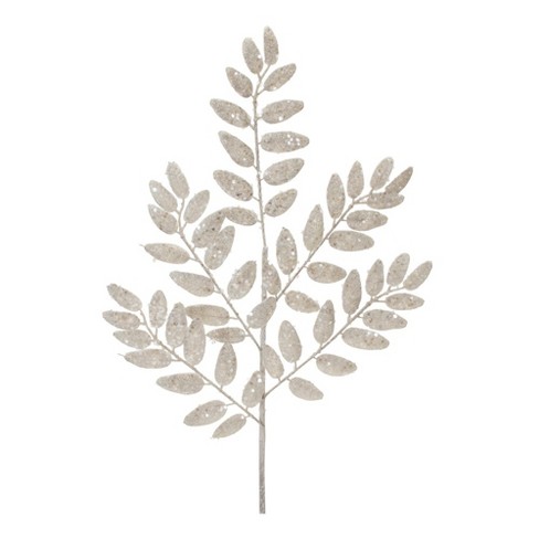 Melrose Glittered Leaf Spray (set Of 6) : Target