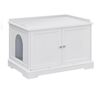 Yaheetech Decorative Cat Litter Box Furniture - White : Target